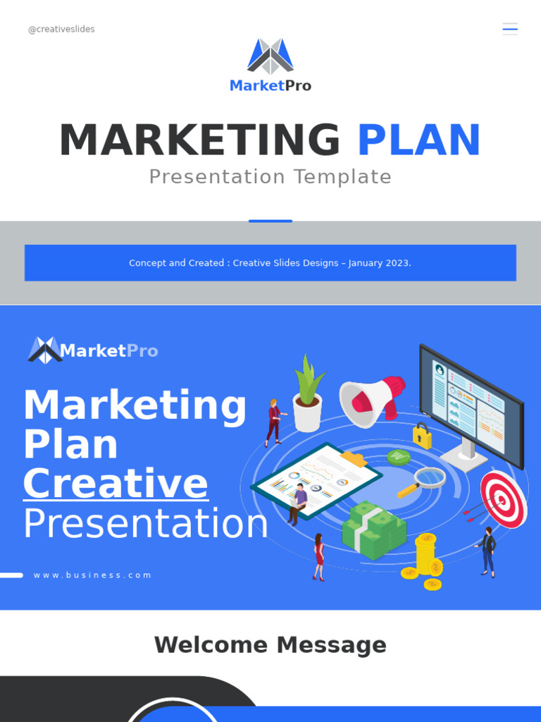Marketing Plan PowerPoint Template | PDF