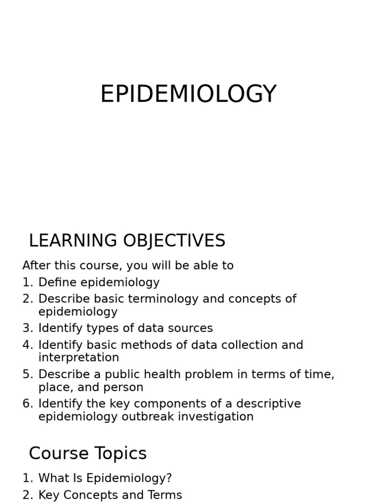 EPIDEMIOLOGY | PDF