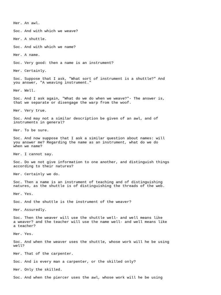 Cratylus of Plato | PDF