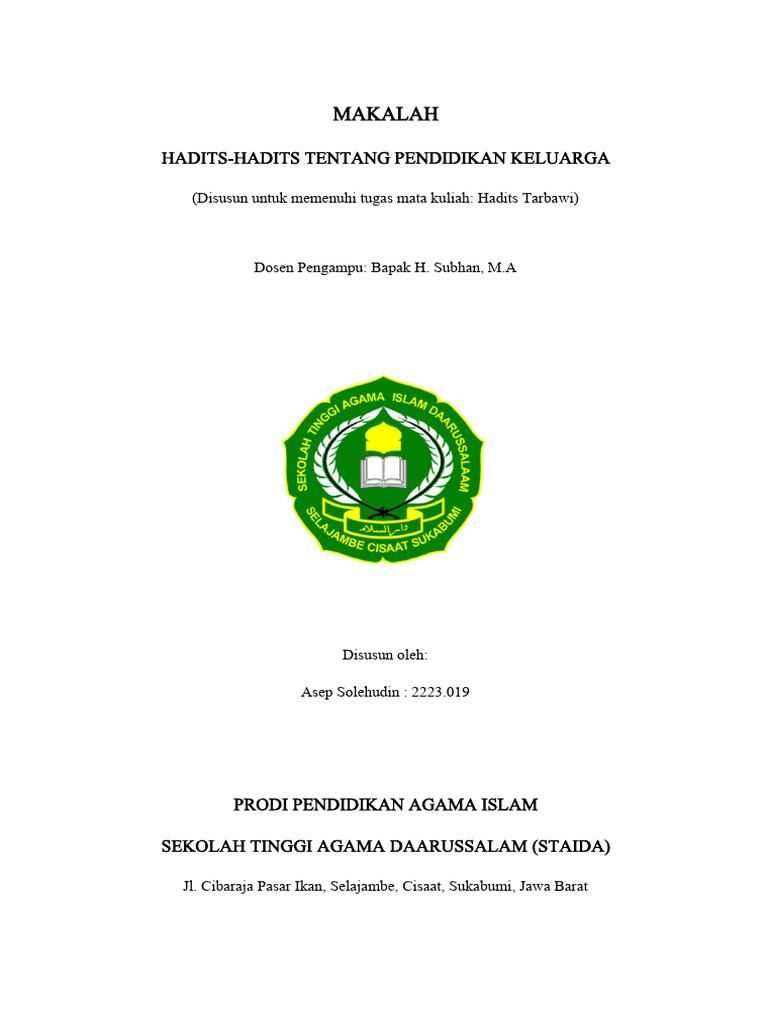 Hadits Tarbawi | PDF