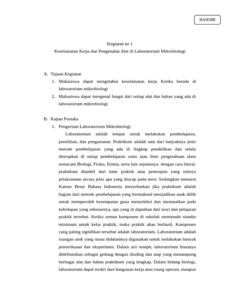 Kegiatan Ke 1 B | PDF