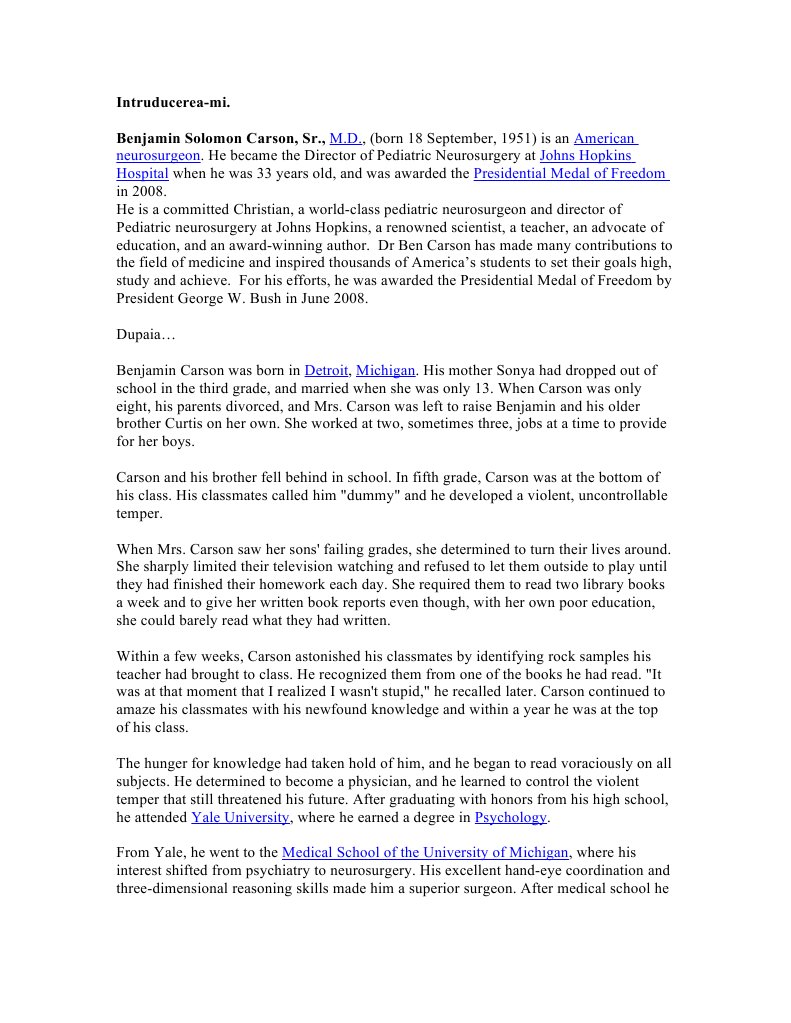 Dr. Ben Carson: Neurosurgeon & Author | PDF | Ben Carson | Medicine