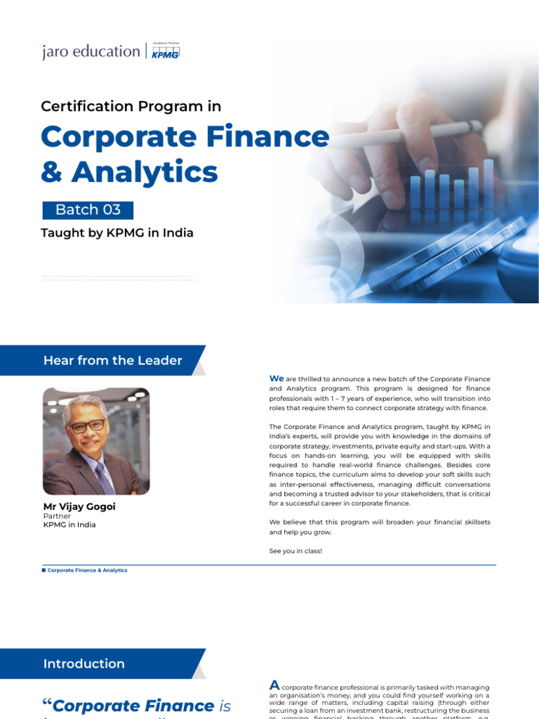 Corporate Finance and Analytics | PDF | Capital Budgeting | Internal ...