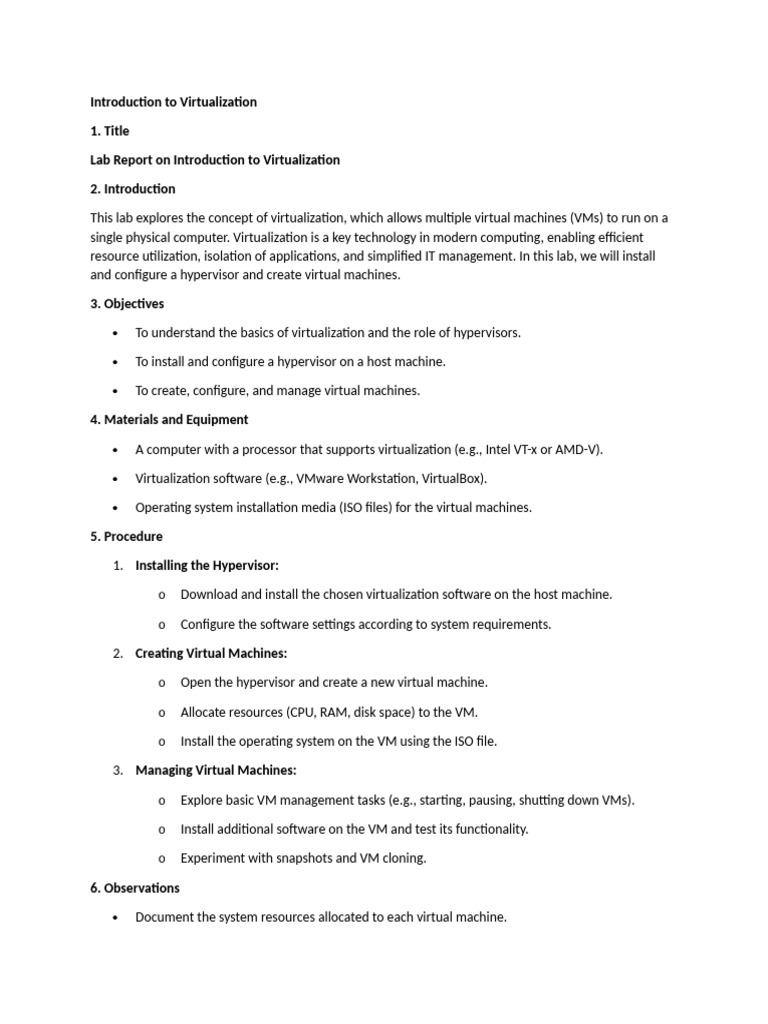 Introduction To Virtualization | PDF