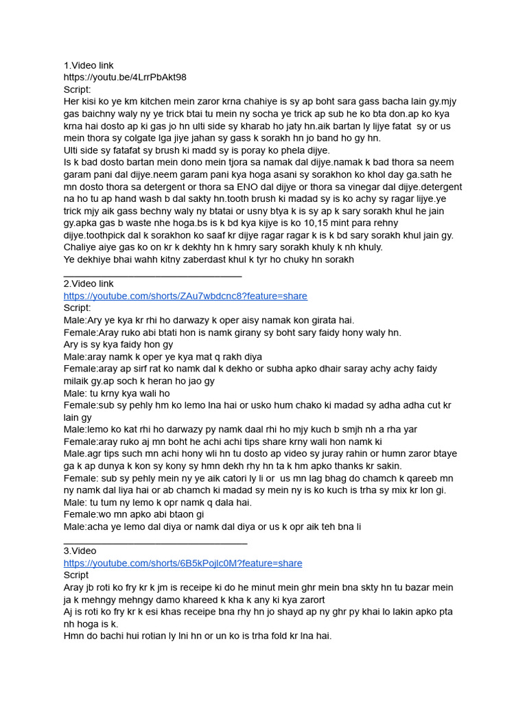 Youtube Script Delicious Food | PDF