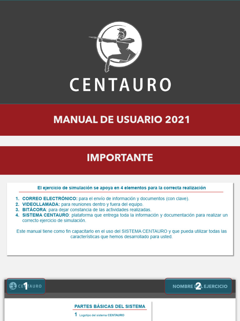 Manual Usuario Centauro | PDF