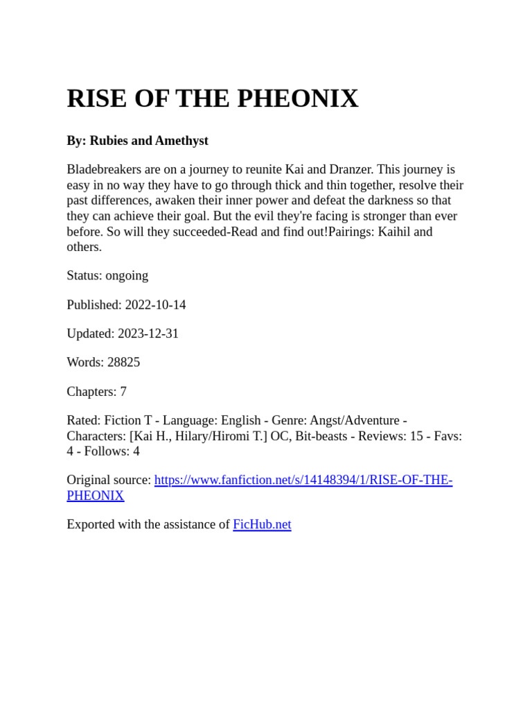 RISE OF THE PHEONIX by Rubies and Amethyst-Kfyfhkyn | PDF | Mystery, Thriller & Crime Fiction ...