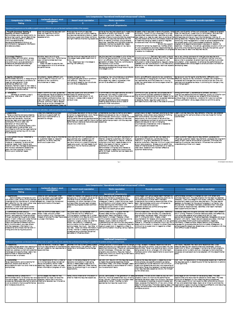 Competency Frame Work HR | PDF | Strategic Management | Career & Growth