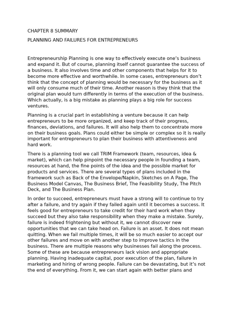 Entrep Chaps 8-9 Summary | PDF