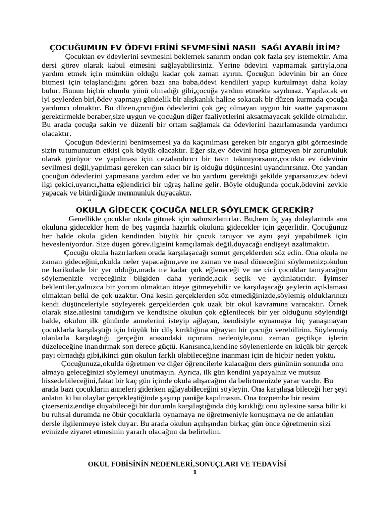 Okul Fobisi | PDF
