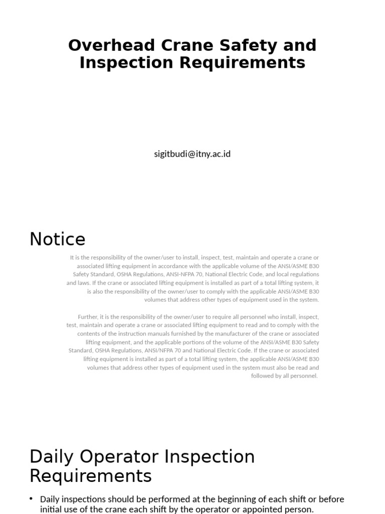 Materi Pertemuan Ke 9 Contoh 2 Utk Overhead Crane | PDF
