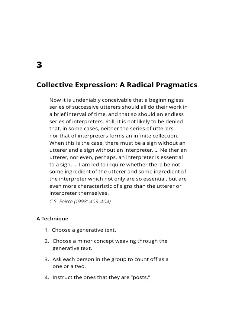 Massumi Collective Expression Radical Pragmatics | PDF