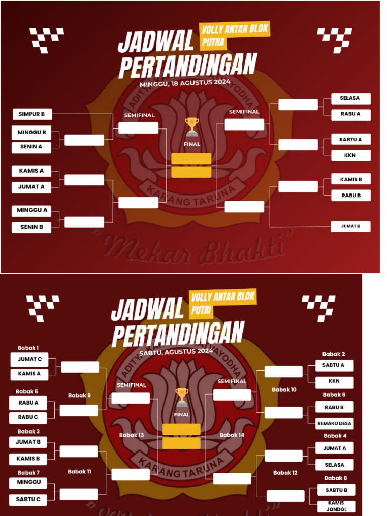 Merah Dan Putih Modern Jadwal Pertandingan Sepak Bola Graph | PDF