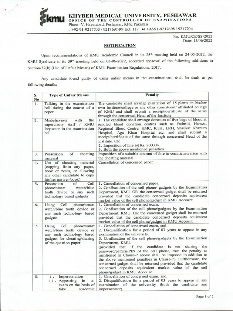 UFM Notification | PDF