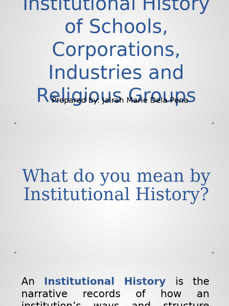 Institutional History - Dela Pena Jairah Marie | PDF | Philippines ...