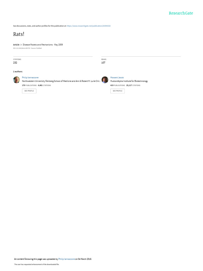 Rats | PDF