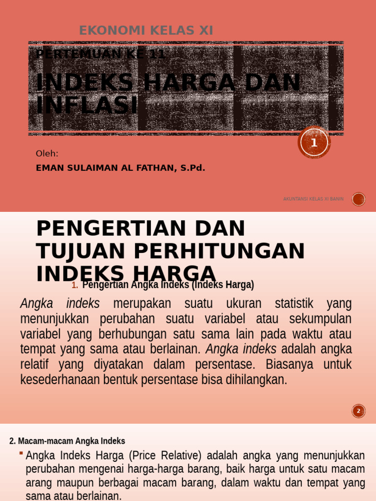 Bab Indeks Dan Inflasi Kelas Xi | PDF