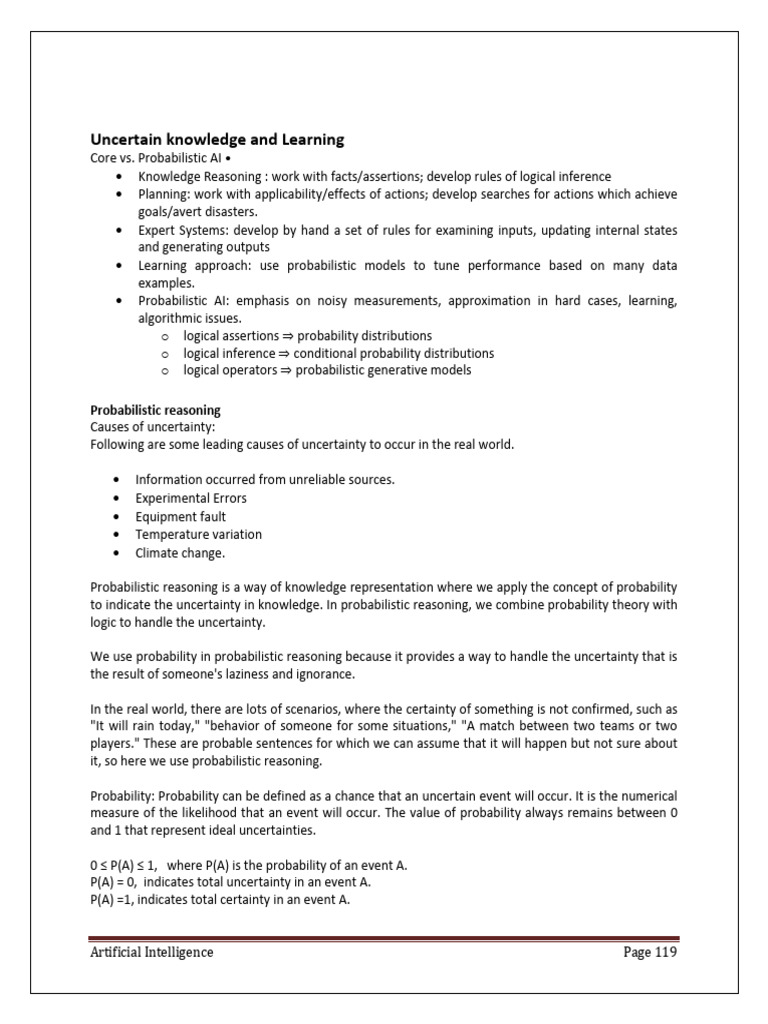 (R17A1204) Artificial Intelligence (6) - 119-143 | PDF | Bayesian Network | Bayesian Inference
