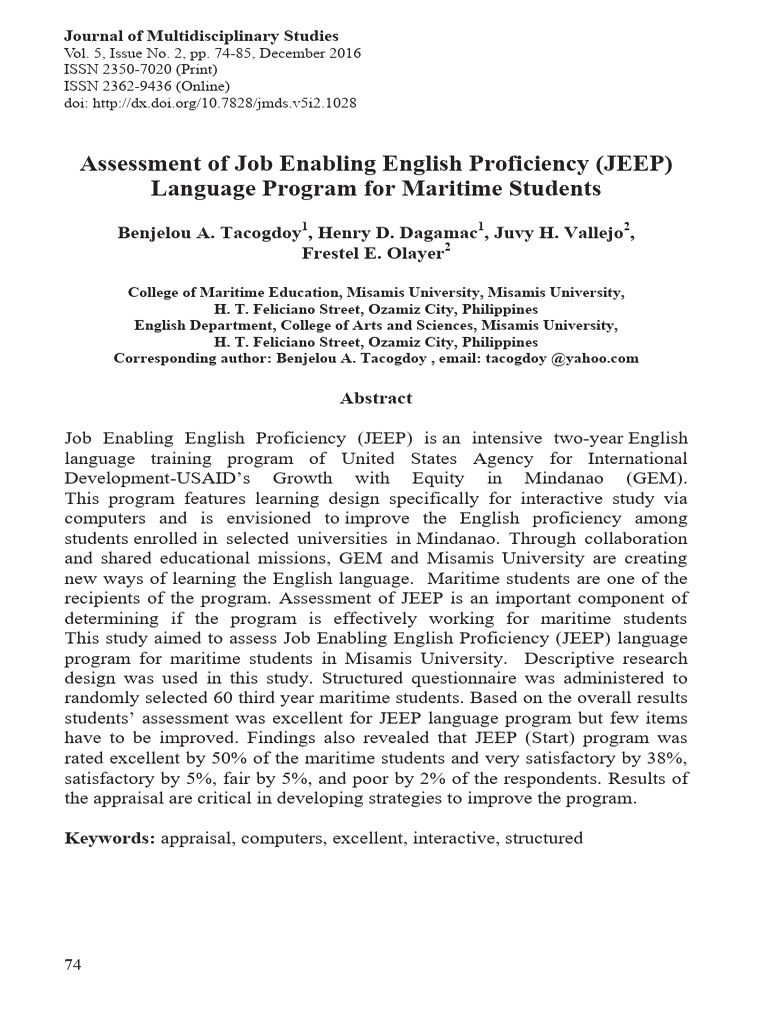 Assessment of Job Enabling | PDF | Human Communication | Career & Growth