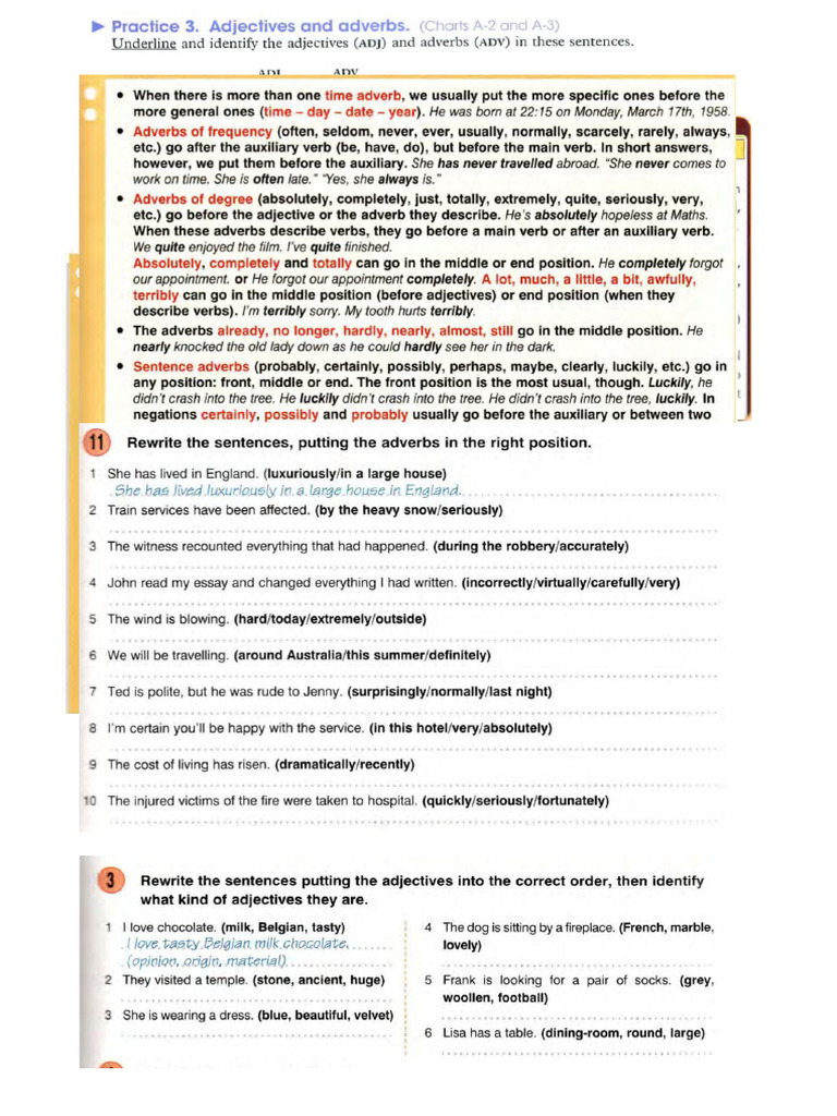 Adj and Adverbs | PDF