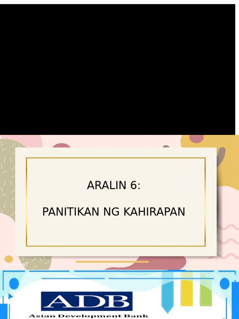 Aralin 6 Panitikan NG Kahirapan | PDF