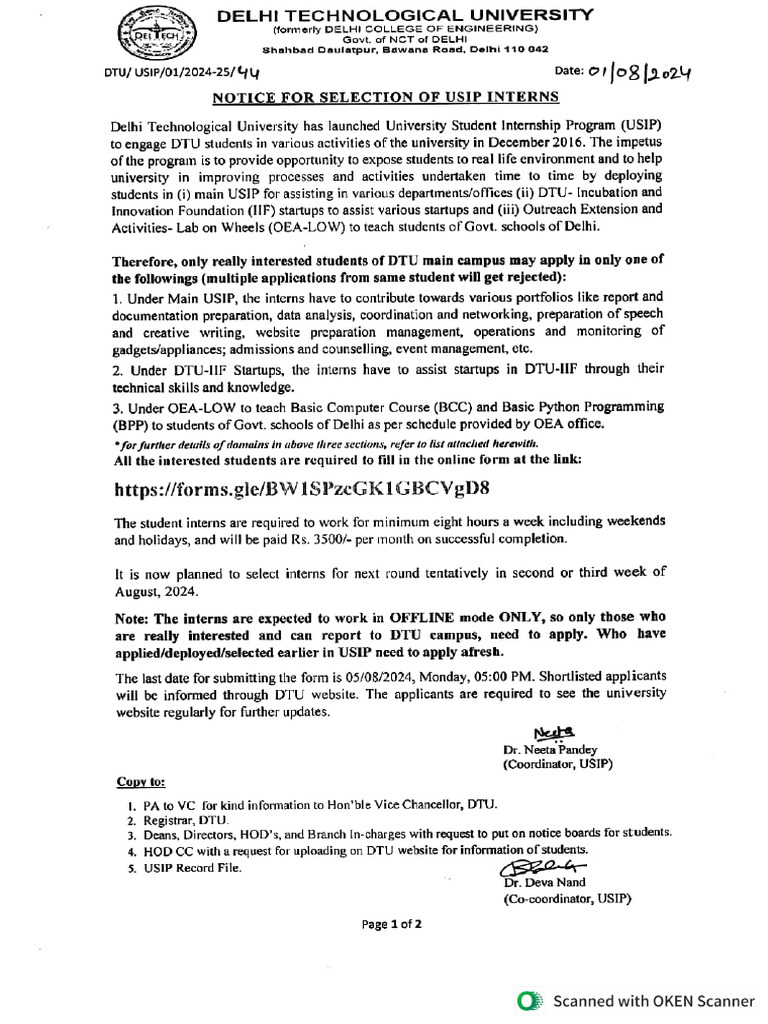 USIP Internship | PDF