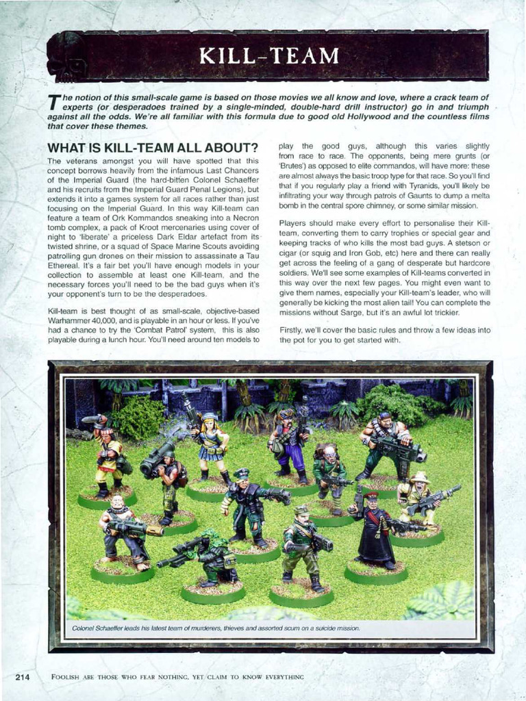 Warhammer 40k - Core Rule Book 4E-Kill Team | PDF