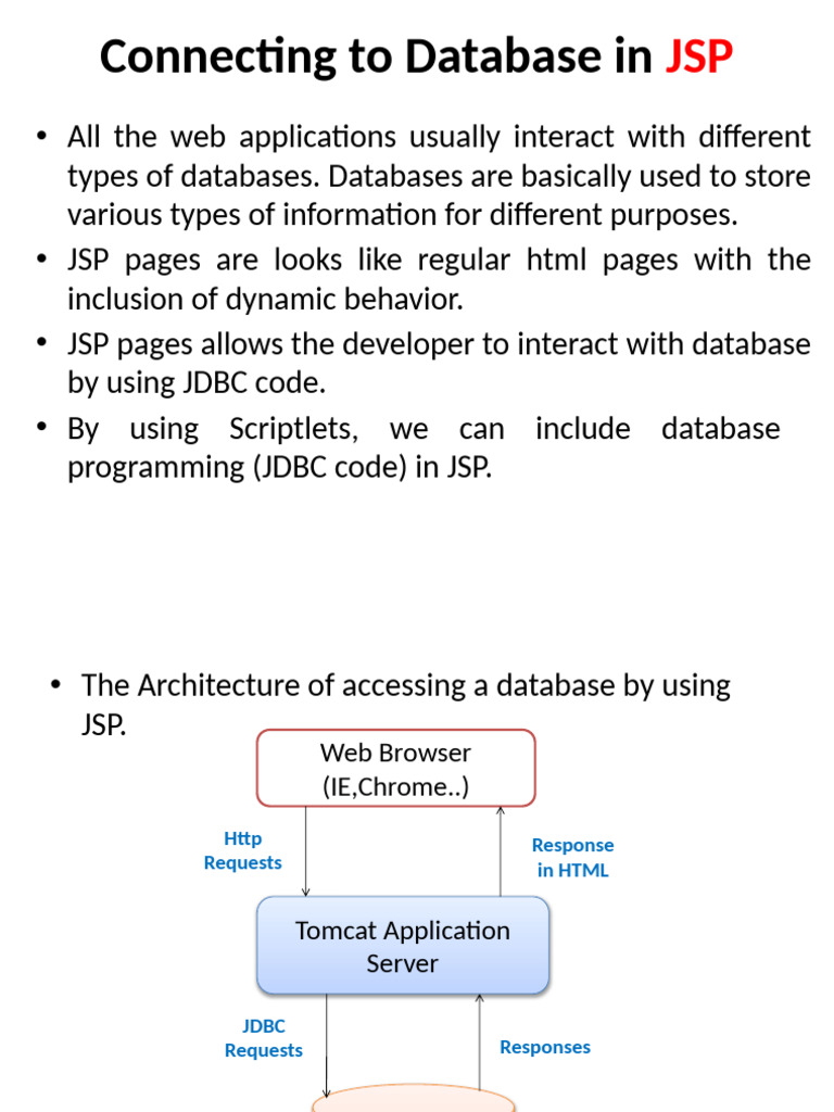 Connecting To Database in JSP | PDF Connecting To Database in JSP | PDF