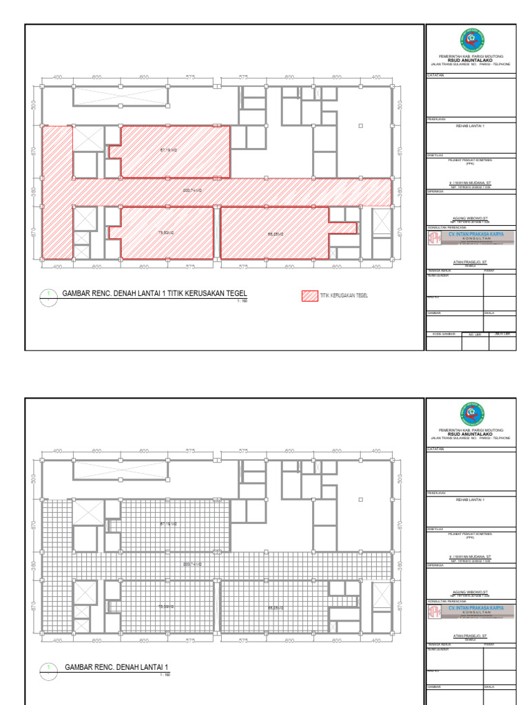 Gambar Renc. Rehab Lantai 1 | PDF