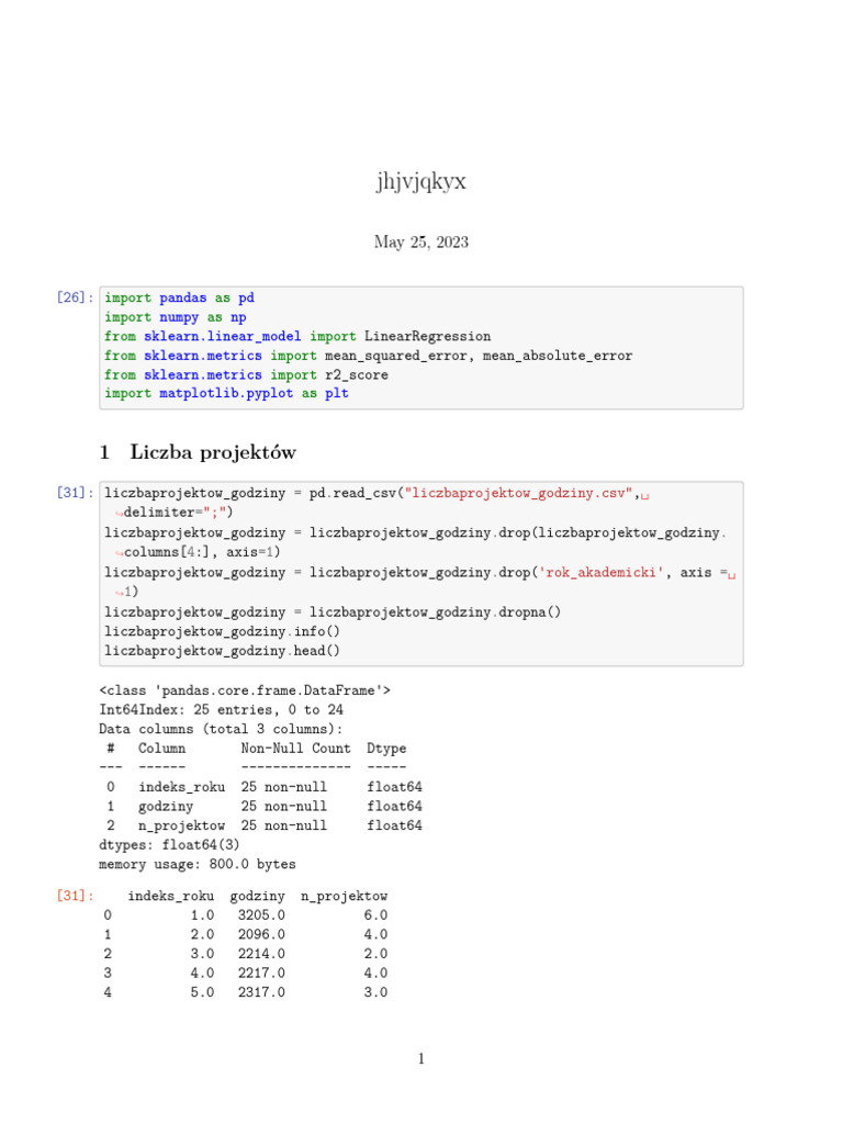 Modele Regresji & Metryki | PDF