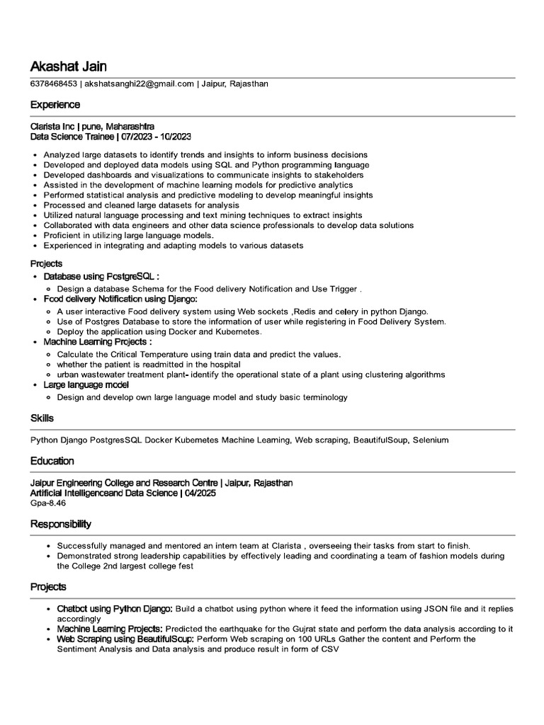 Resume Akshat Final | PDF
