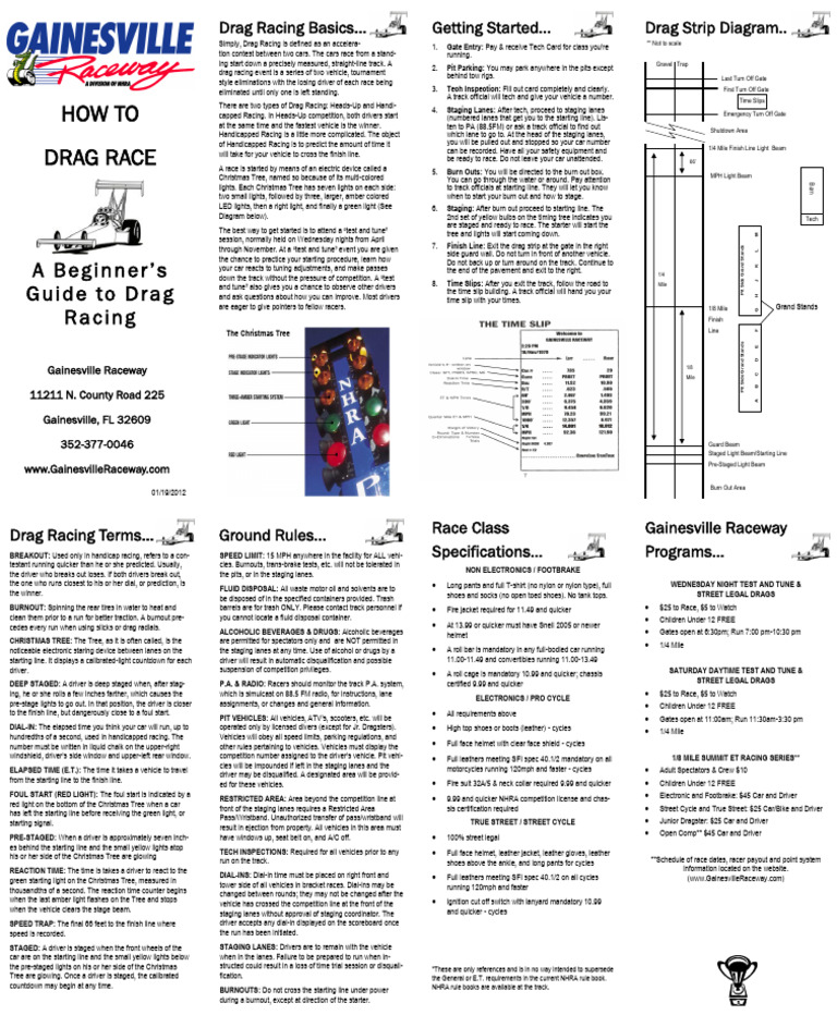 Beginner's Guide to Drag Racing Basics | PDF | Vehicles | Motor Vehicle