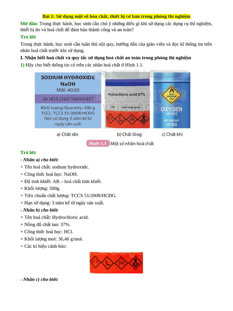 Giải SGK KHTN 8 | PDF