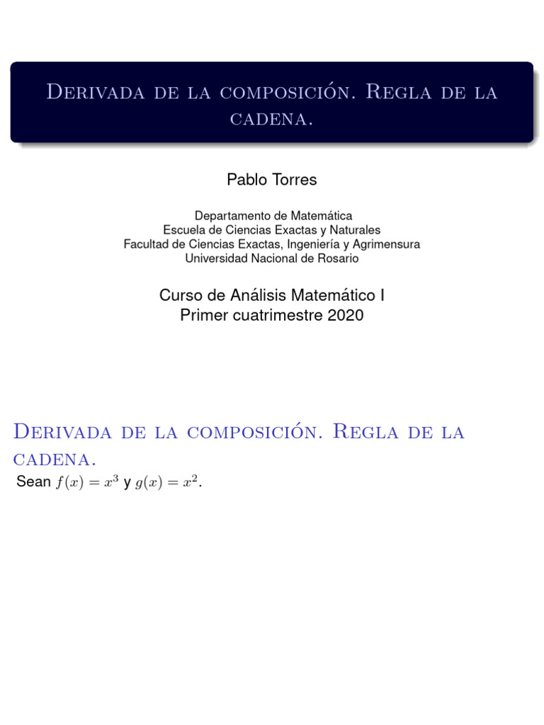 Clase Regla Cadena | PDF