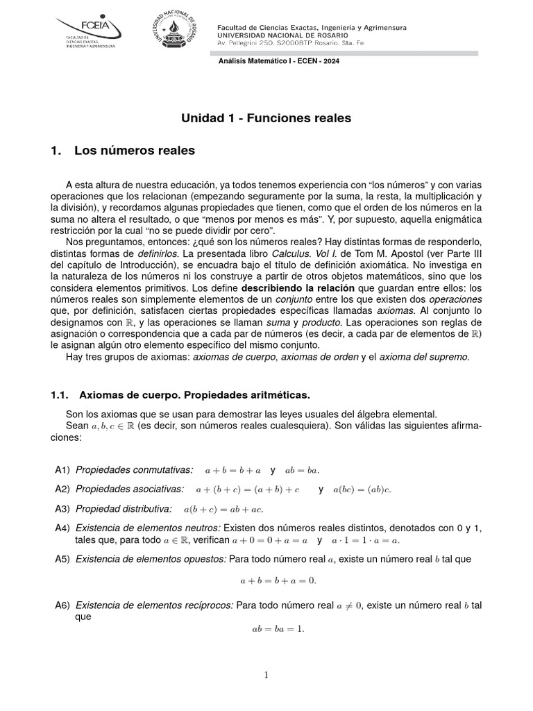 Funciones Reales | PDF