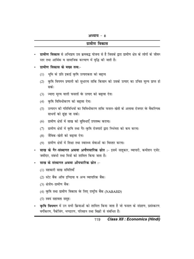 Chapter 6 Rural development | PDF