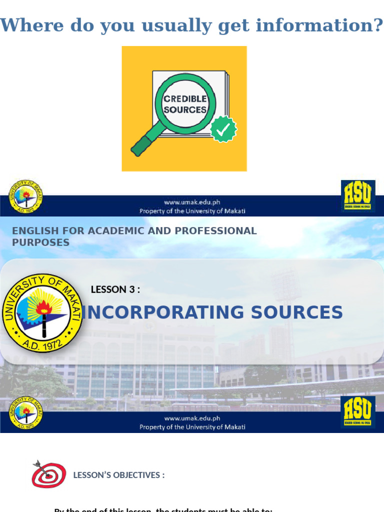 Incorporating Sources | PDF | Citation | Career & Growth