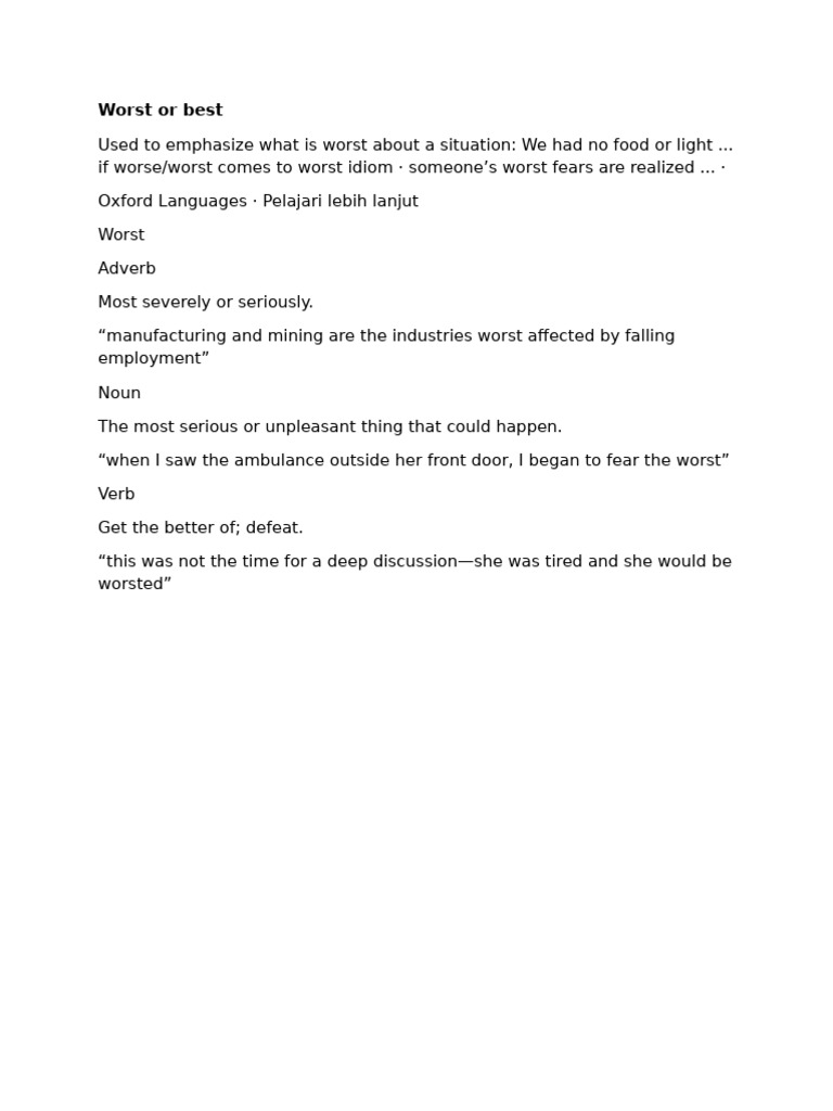 Worst | PDF