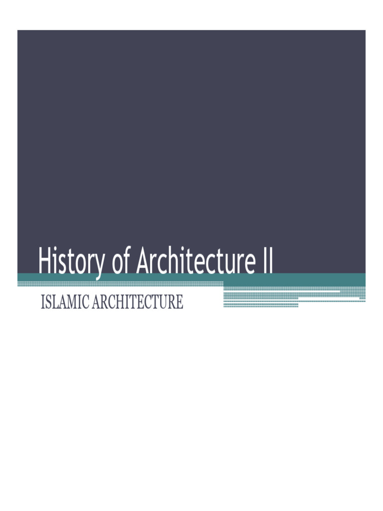Lecture 3 Islamic Architecture Pdf