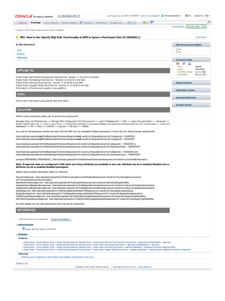 PRC How To Use 'Specify Skip Rule' Functionality in BPM To Ignore A ...