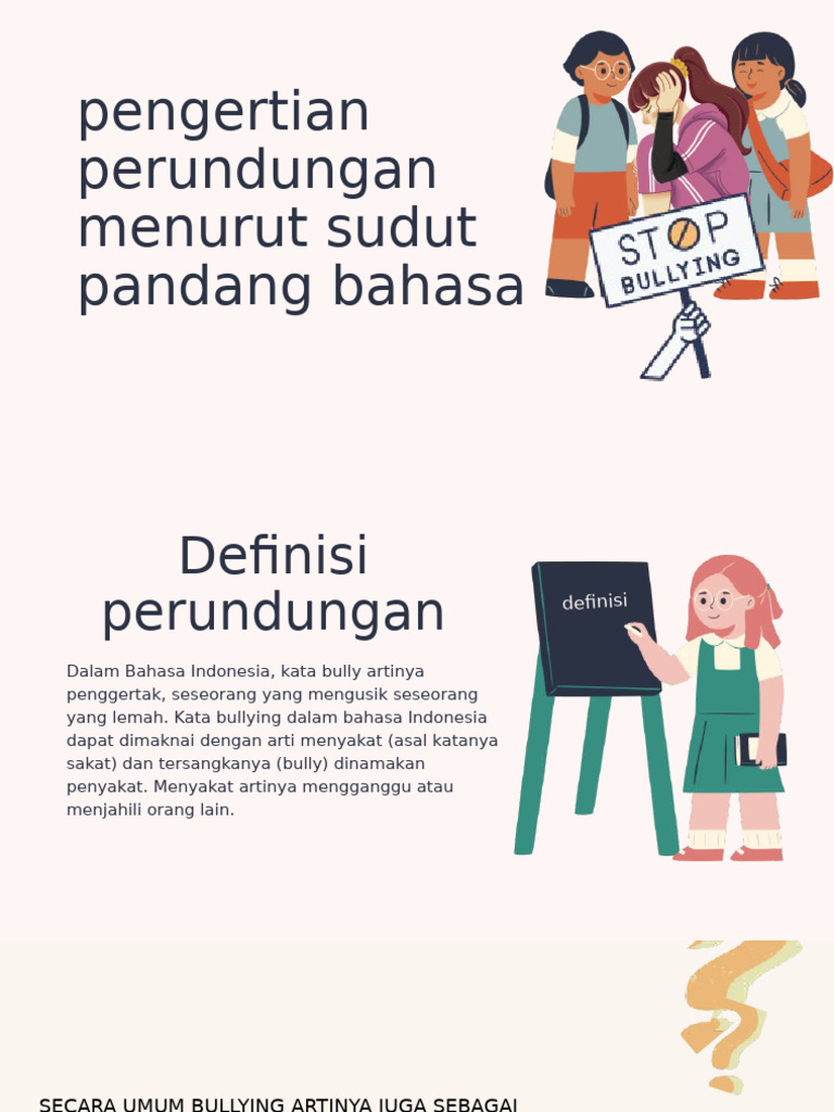 Pengertian Perundungan Menurut Sudut Pandang Bahasa | PDF