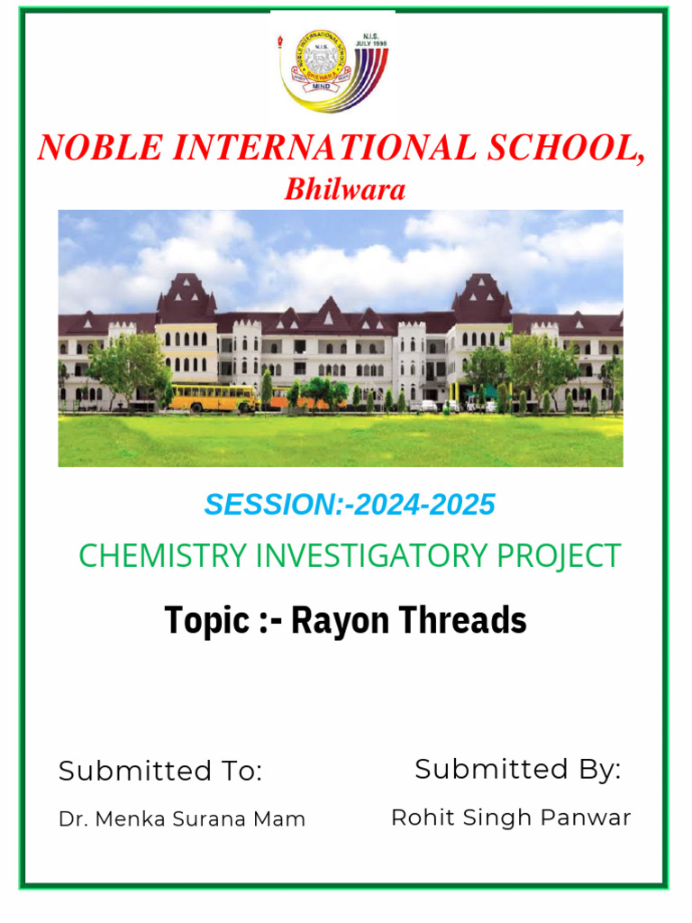 Project Rayon Threads PDF | PDF | Rayon | Cellulose