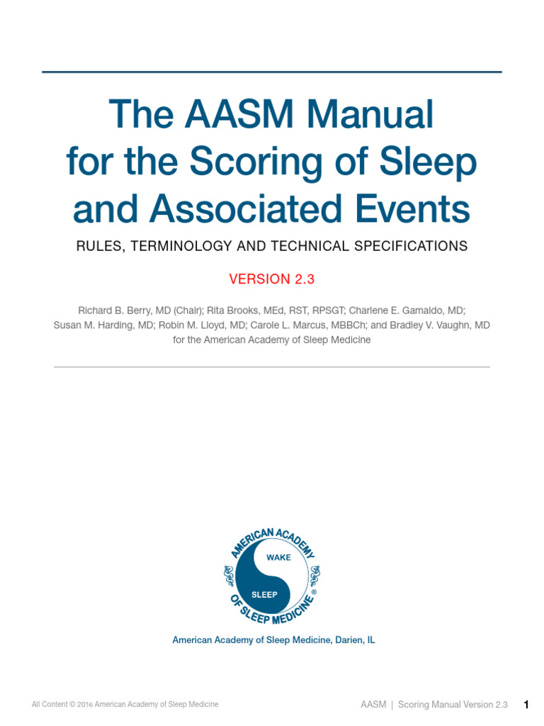 AASM ScoringManualV2.3 | PDF
