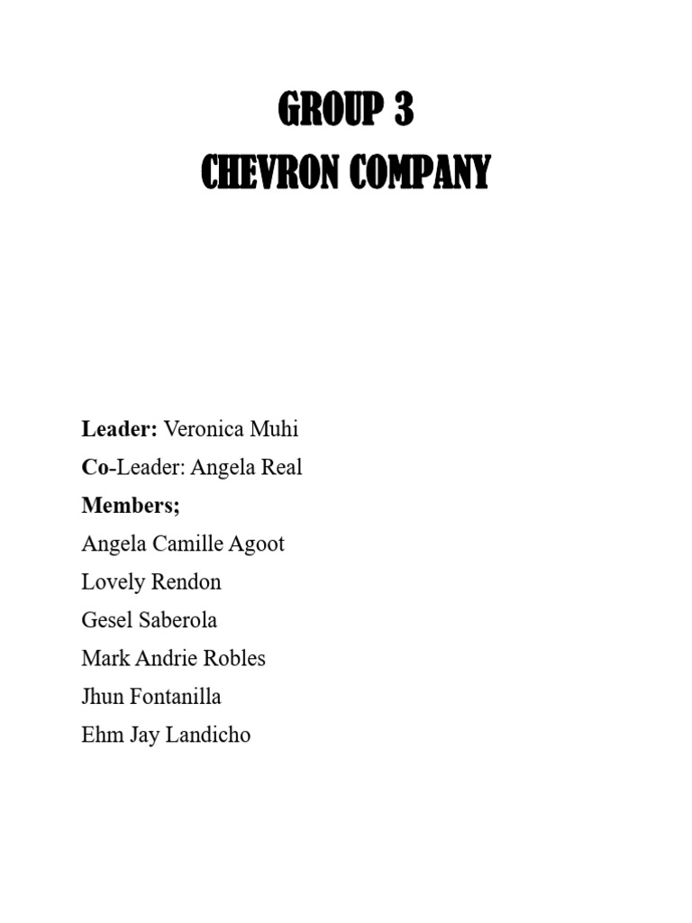 Case Study Chevron | PDF