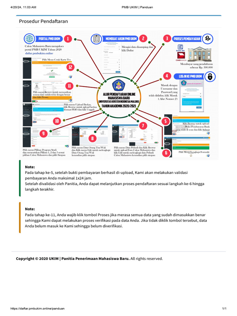 PMB UKIM - Panduan | PDF
