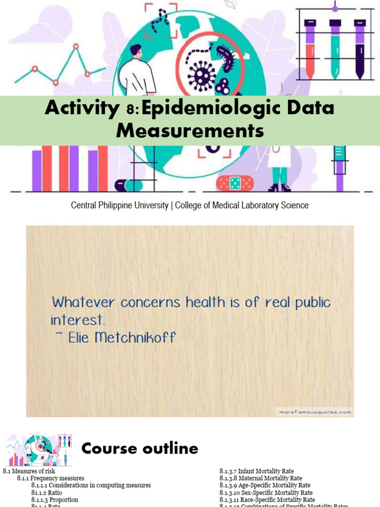 Activity 8 - Epidemiologic Data Measurements | PDF