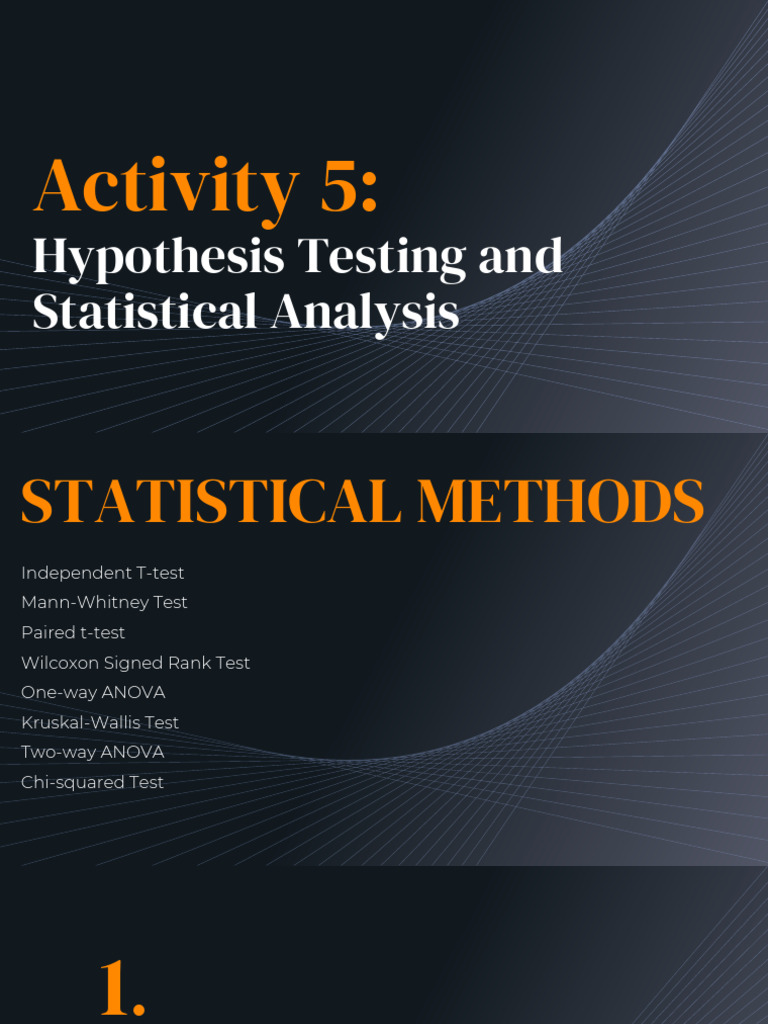 Activity 6 - Hypothesis Testing and Statistical Analysis | PDF