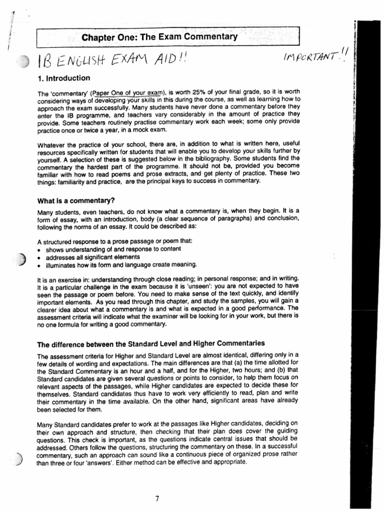 How To Analyse Poems IB English Language and Literature Paper 1 | PDF