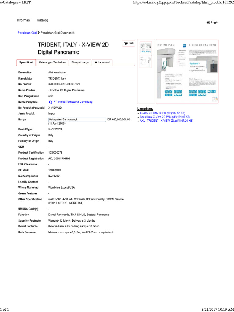 TRIDENT, Italy - X-VIEW 2D Digital Panoramic | PDF