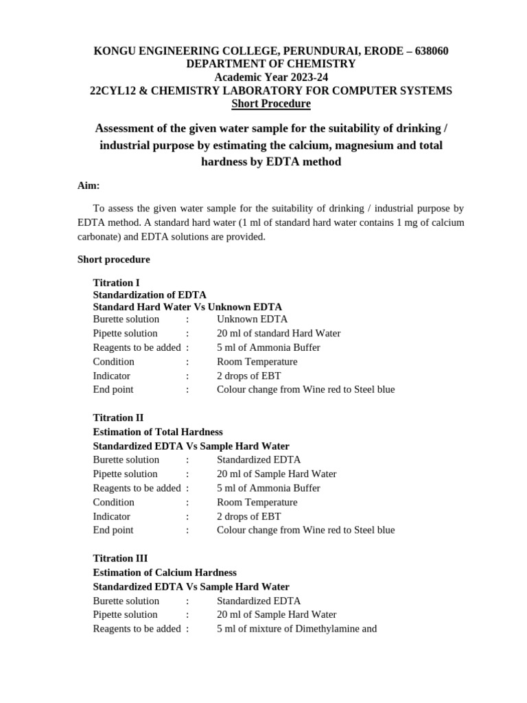 Chemistry Lab Notes 1 | PDF